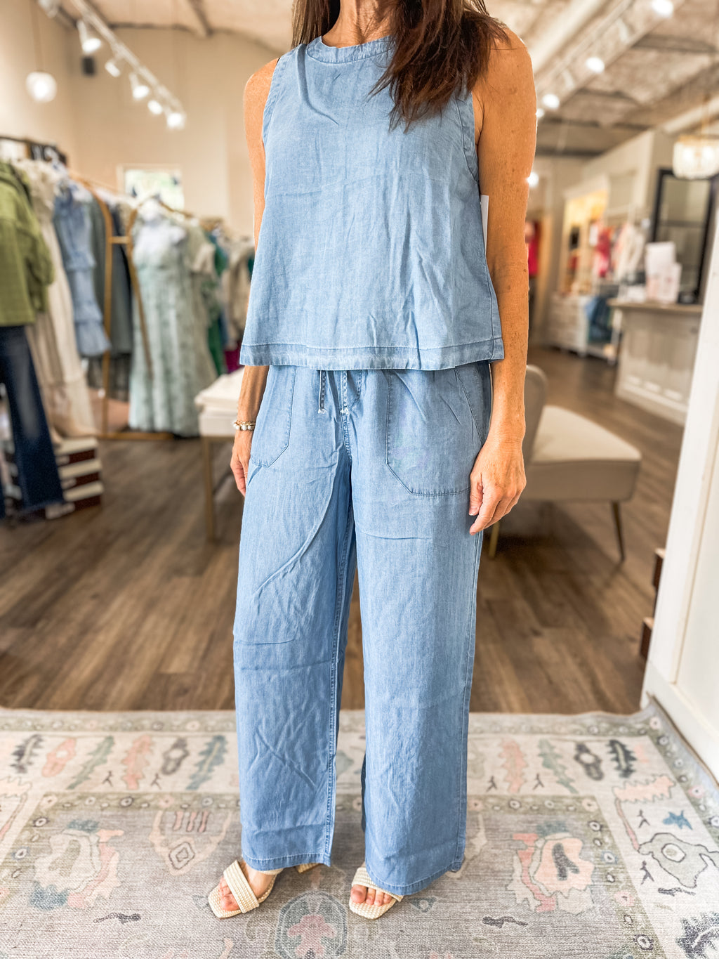 Chambray Breeze Top & Pants SET – Everyday EDEN Boutique & Gifts