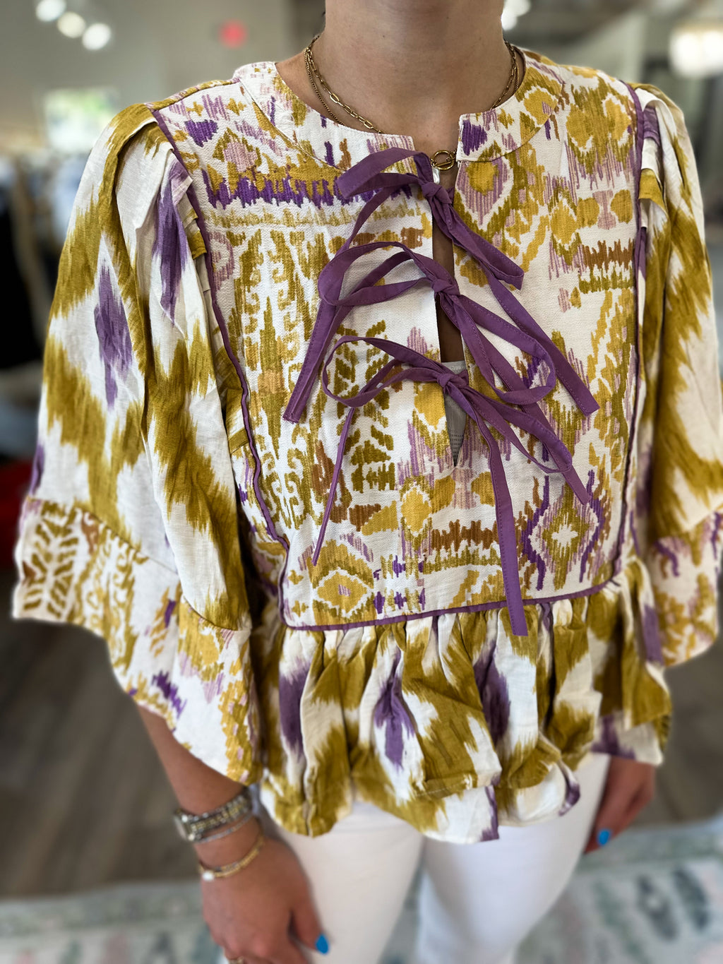 The Marigold Mirage Ruffle Top – Everyday EDEN Boutique & Gifts